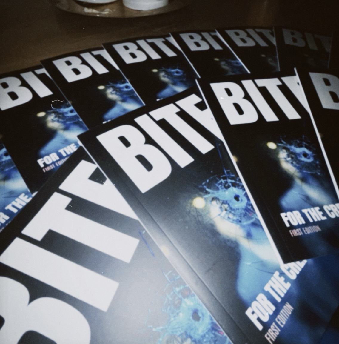 Inside the POWER zine and postcards from the launch party – bite mag